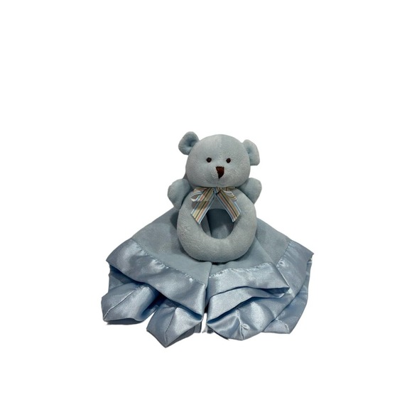 Carter's | Toys | Carters Blue Teddy Bear Baby Round Toy Plush Rattle ...